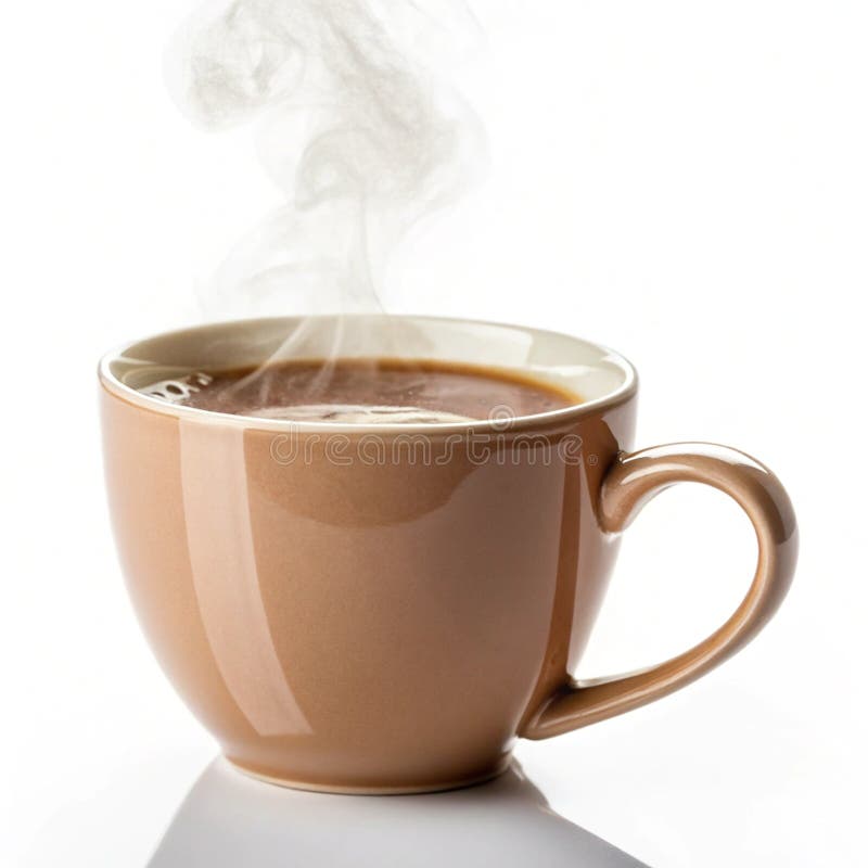 Steaming Hot Water Cup Isolated on White Background Stock Illustration ...