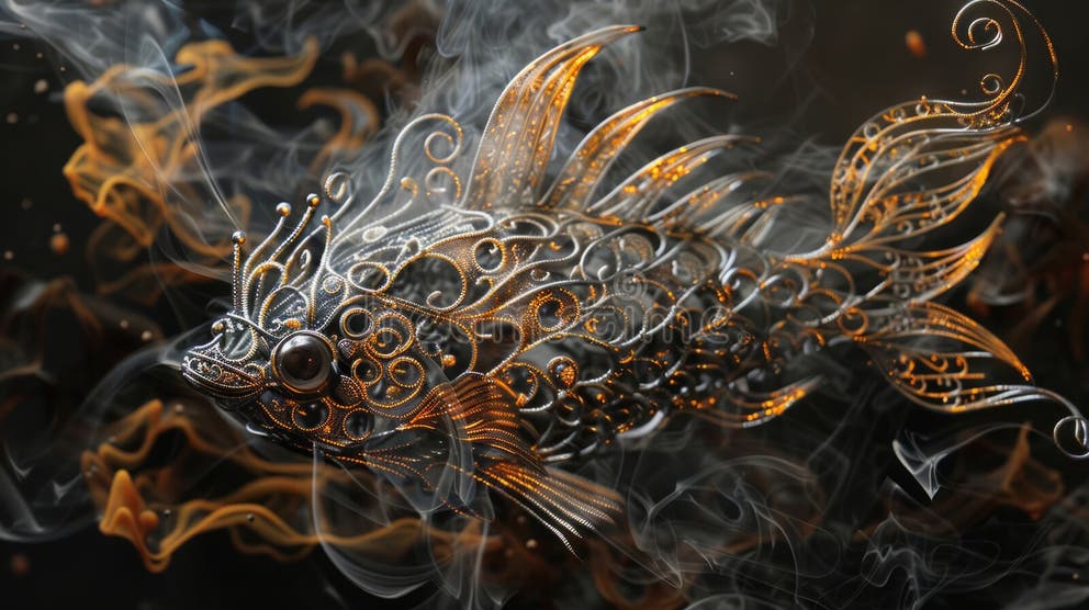 Filigree Fish Stock Illustrations – 999 Filigree Fish Stock ...