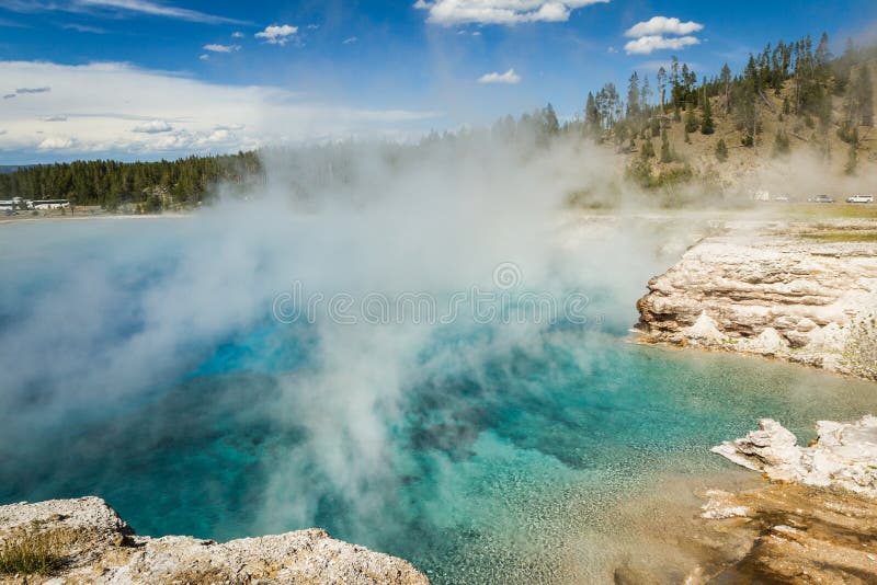 Steaming pool stock image. Image of temperature, blue - 45147245