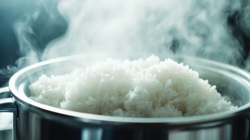Steaming Pot of Rice stock photo. Image of food, culinary - 377389304
