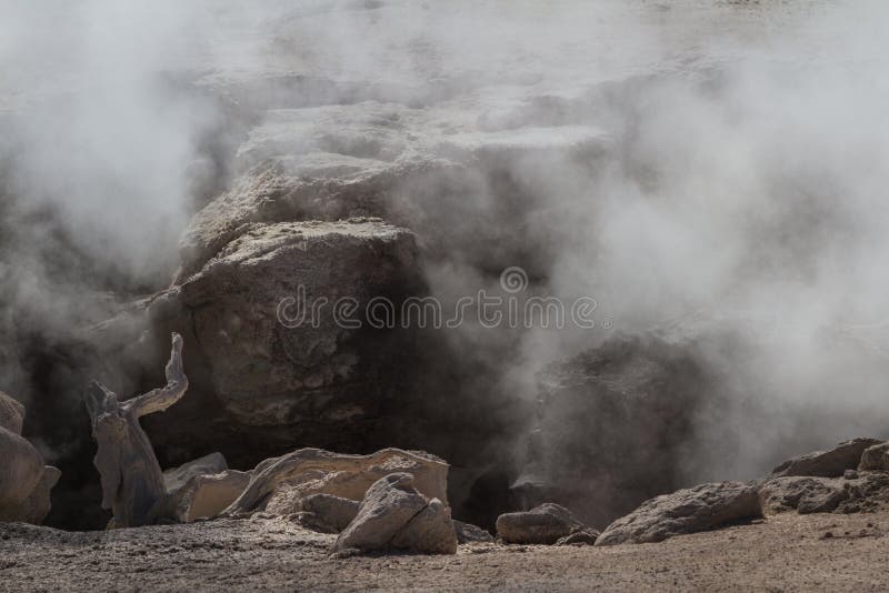 Steaming rocks stock image. Image of travel, flow, dangerous - 44616201