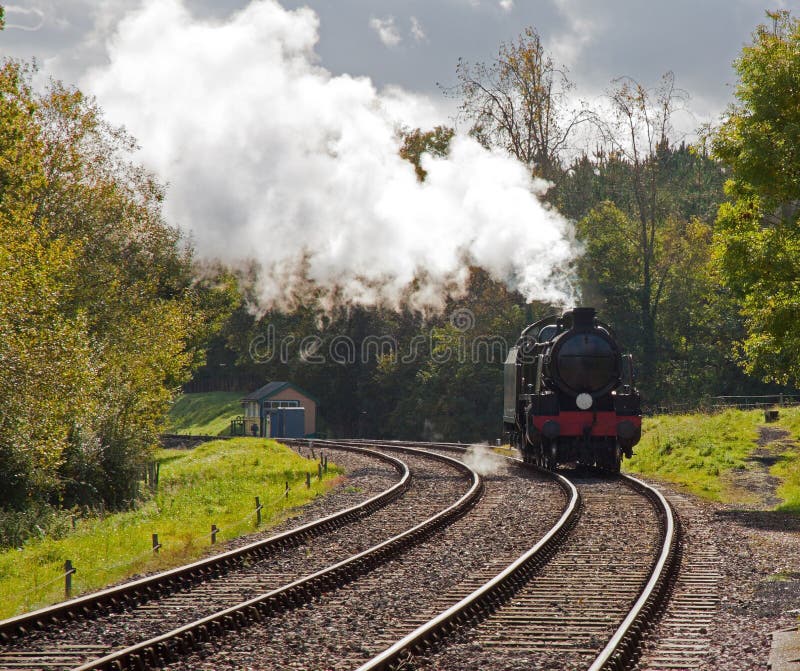 Steaming round the bend stock photo. Image of steam, nostalgia - 27826592