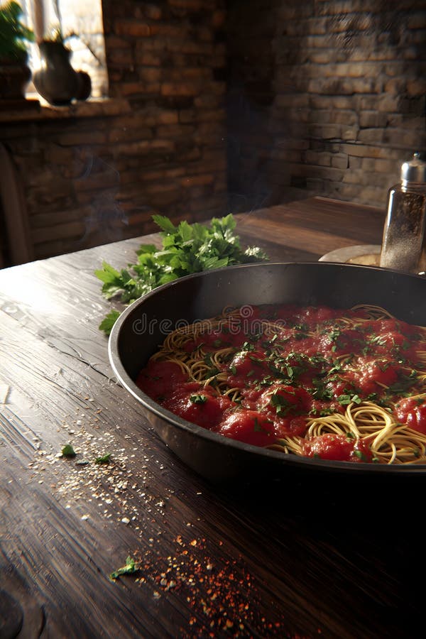 Rustic Pasta Dinner stock image. Image of dinner, culinary - 389005567