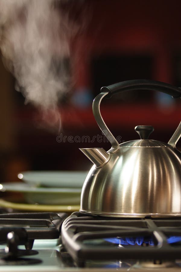 Steaming Tea Kettle stock image. Image of grill, boil - 1808577