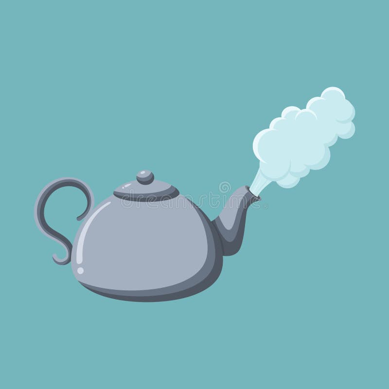 Steaming Teapot Cartoon Stock Illustrations – 228 Steaming Teapot ...