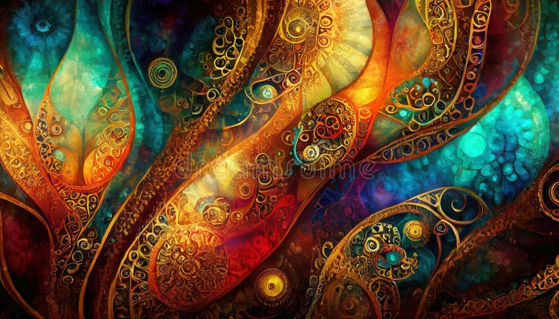 Steampunk Abstract Background with Gears Stock Illustration ...