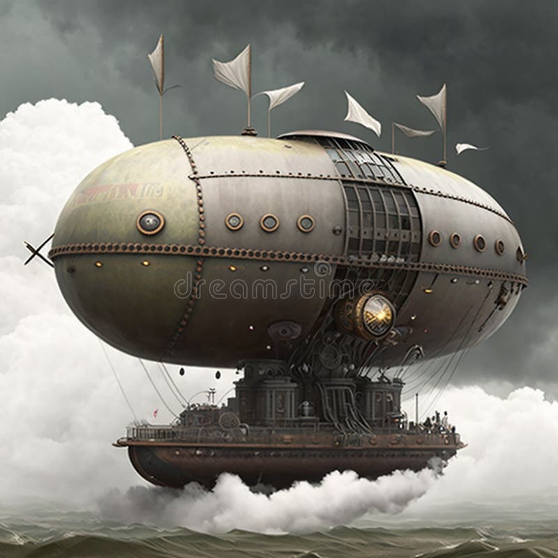 Steampunk Zeplin Stock Illustrations – 2 Steampunk Zeplin Stock ...