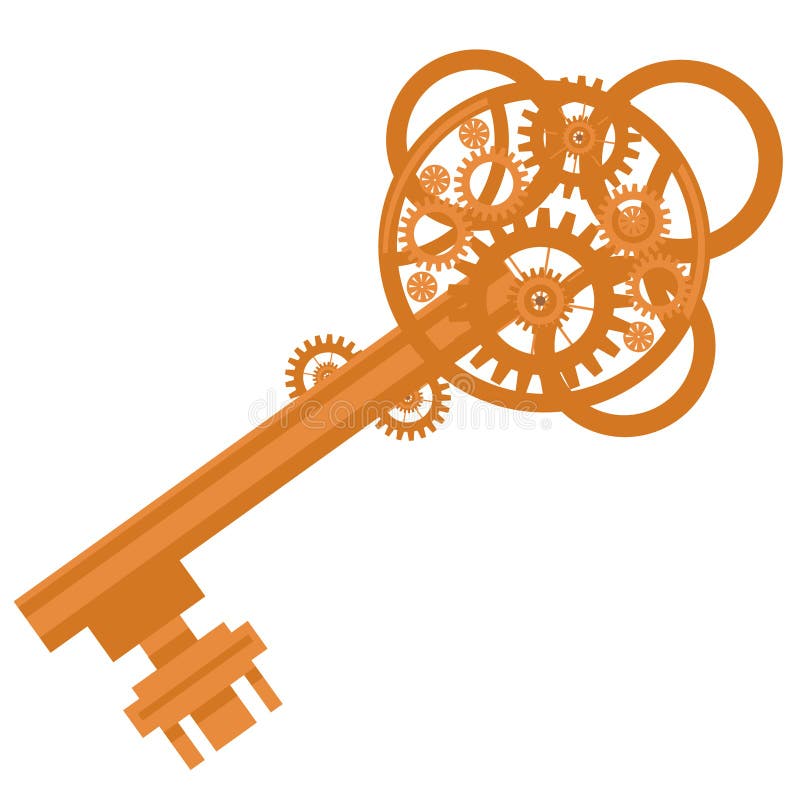 Steampunk Ancient Key. Decorative Element Decoration in the Steampunk ...