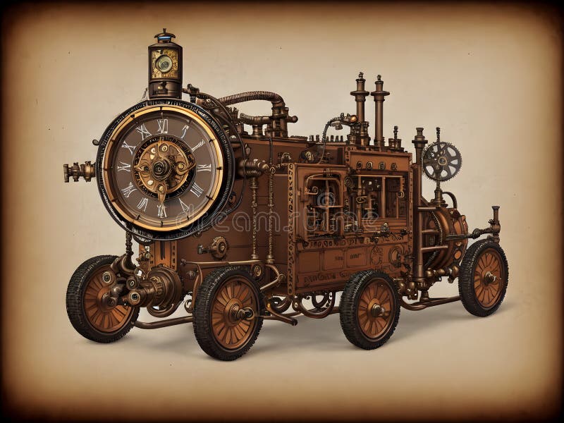 Steampunk Ancient Machine, Generative AI Illustration Stock ...