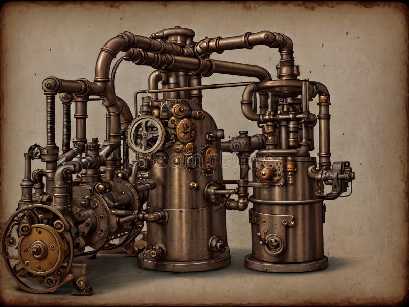 Steampunk Ancient Machine, Generative AI Illustration Stock ...