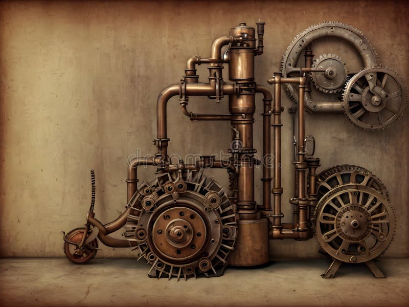 Steampunk Ancient Machine, Generative AI Illustration Stock ...