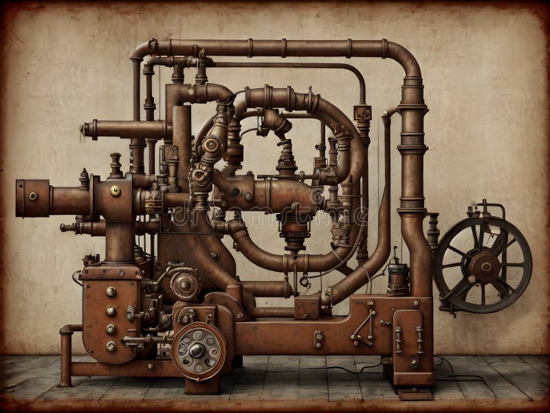 Steampunk Ancient Machine, Generative AI Illustration Stock ...