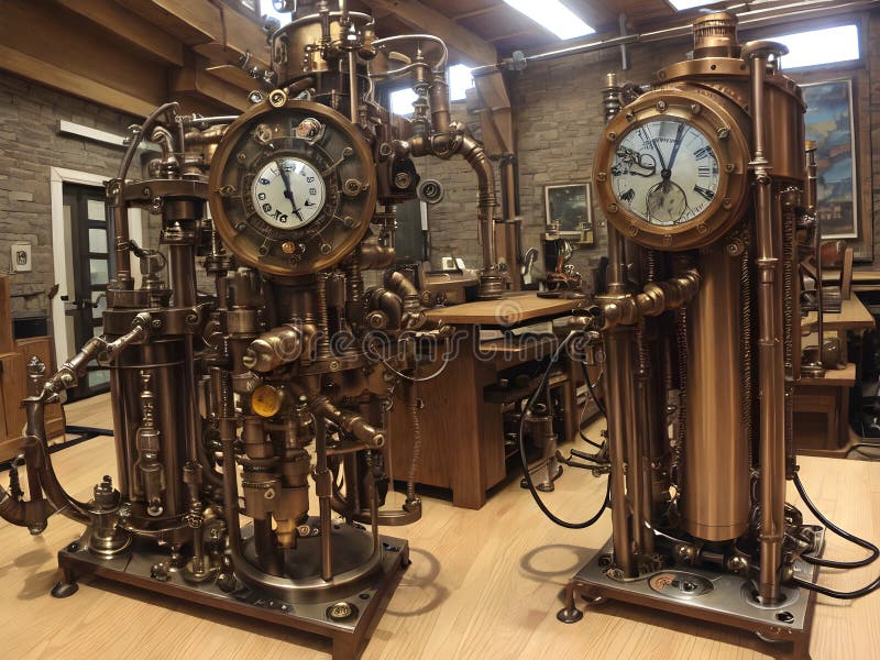 Steampunk Ancient Machine, Generative AI Illustration Stock ...