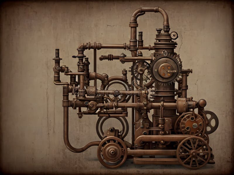 Steampunk Ancient Machine, Generative AI Illustration Stock ...