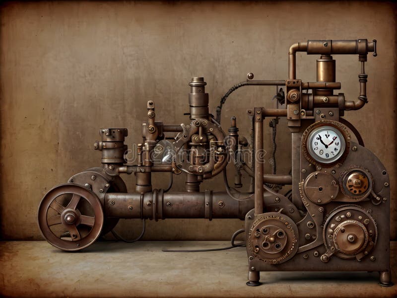 Steampunk Ancient Machine, Generative AI Illustration Stock ...