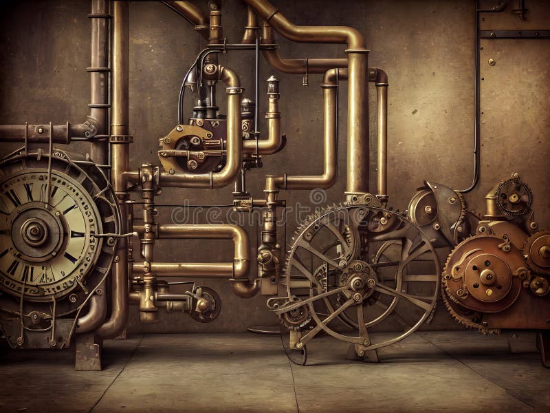 Steampunk Ancient Machine, Generative AI Illustration Stock ...