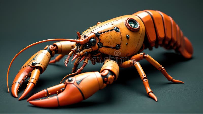 Steampunk Biomechanical Cyberpunk a Claw-clacking Lobster Robot Stock ...