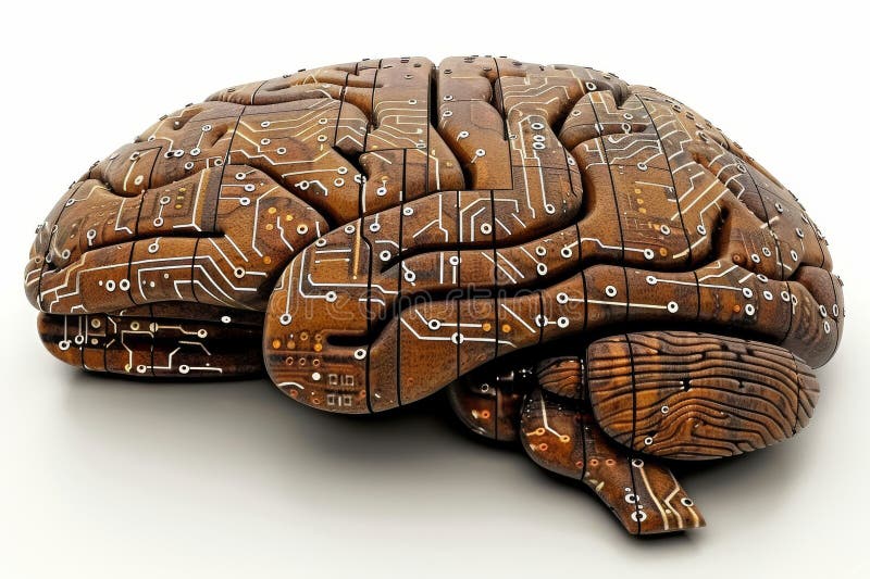 Steampunk Brain Model with Gears and Circuits, Blending Vintage ...