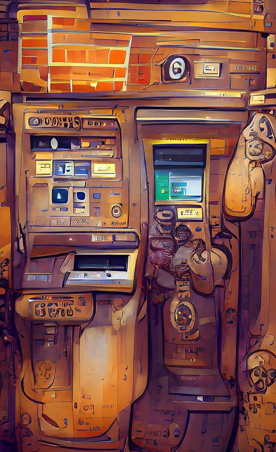 Steampunk Cash Machine - Digital Art Stock Vector - Illustration of ...
