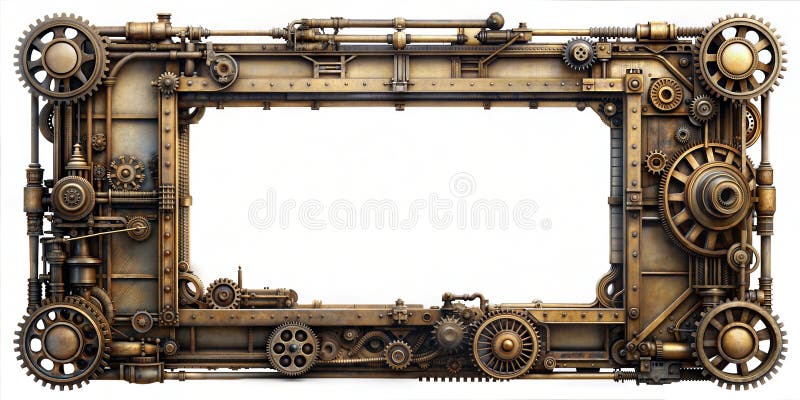 Steampunk Chamber with Intricate Window Designs Stock Illustration ...