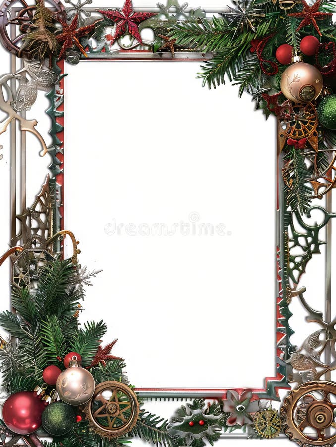 Steampunk Christmas Graphic Template Stock Illustration - Illustration ...