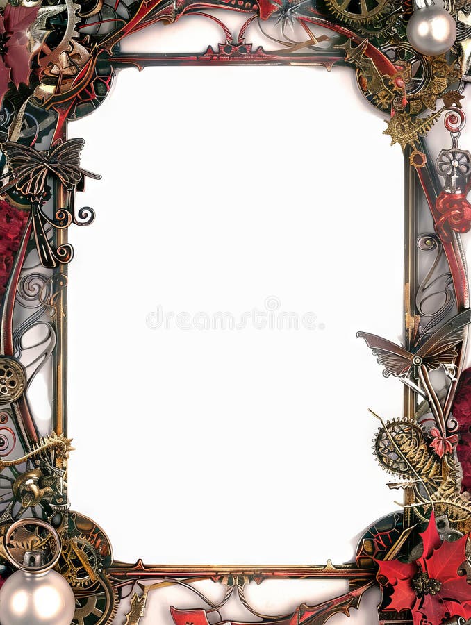 Steampunk Christmas Graphic Template Stock Illustration - Illustration ...