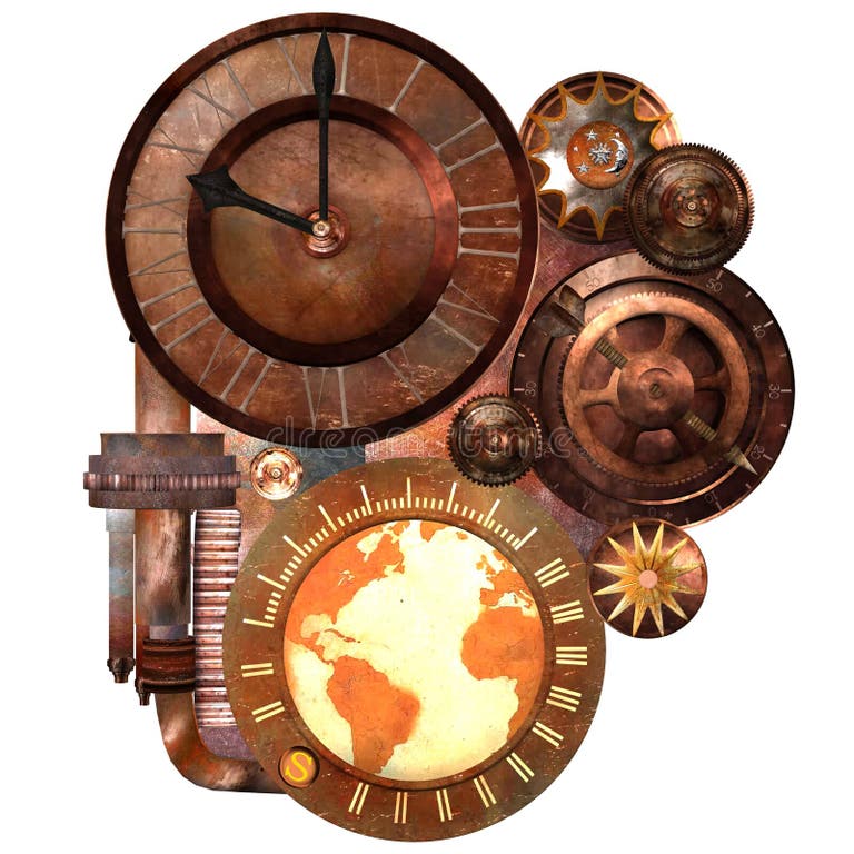 Steampunk Clock Stock Illustrations – 3,556 Steampunk Clock Stock ...