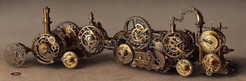 Steampunk Clockwork: an Intricate Mechanism Blending Gears, Cogs ...