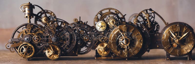 Steampunk Clockwork: an Intricate Mechanism Blending Gears, Cogs ...