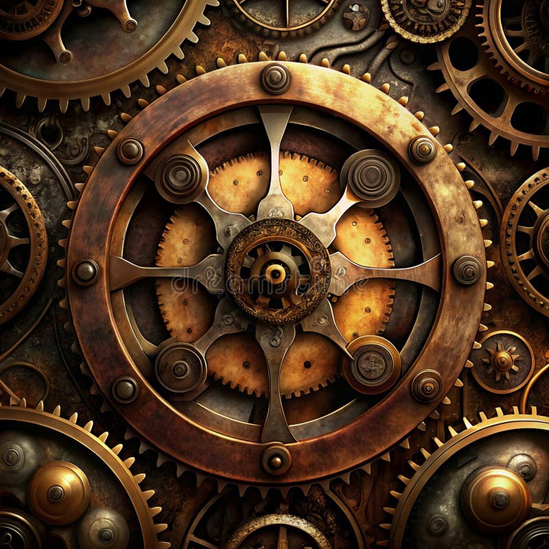 Steampunk Clockwork Mechanism Stock Vector - Illustration of ...