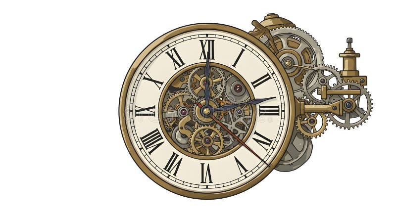 Steampunk Clockwork Mechanism Stock Illustration - Illustration of ...