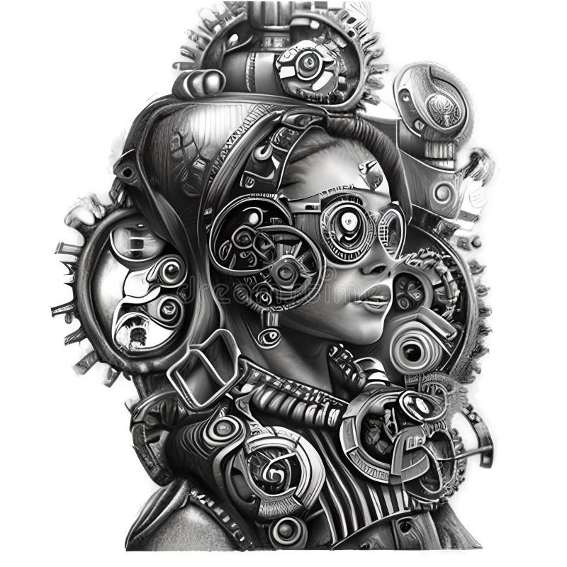 Steampunk Clockwork Universe. Generative AI Stock Photo - Image of ...
