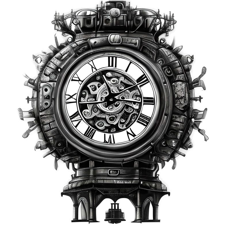 Steampunk Clockwork Universe. Generative AI Stock Photo - Image of text ...