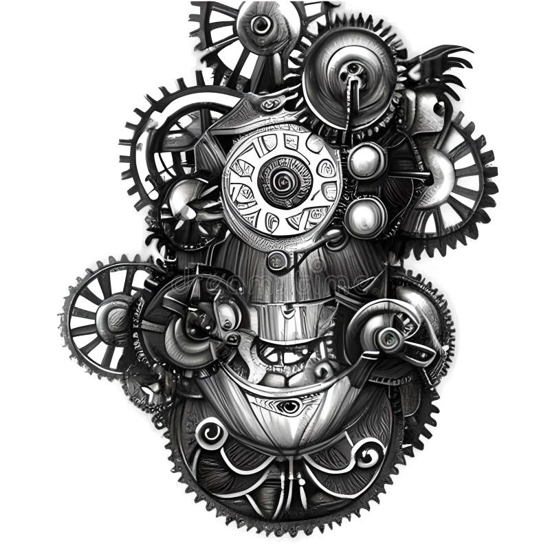 Steampunk Clockwork Universe. Generative AI Stock Photo - Image of ...