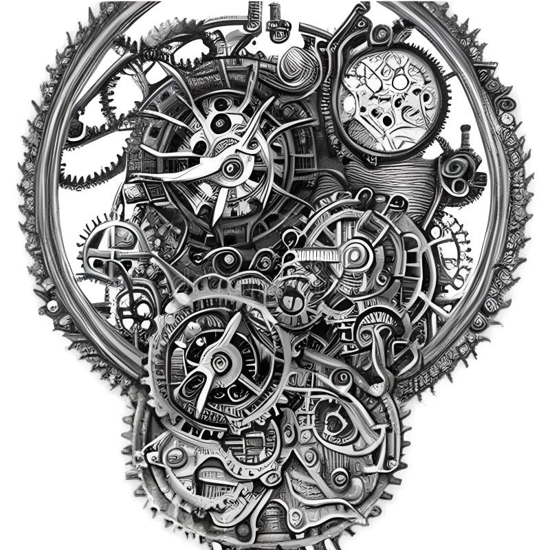Steampunk Clockwork Universe. Generative AI Stock Photo - Image of font ...