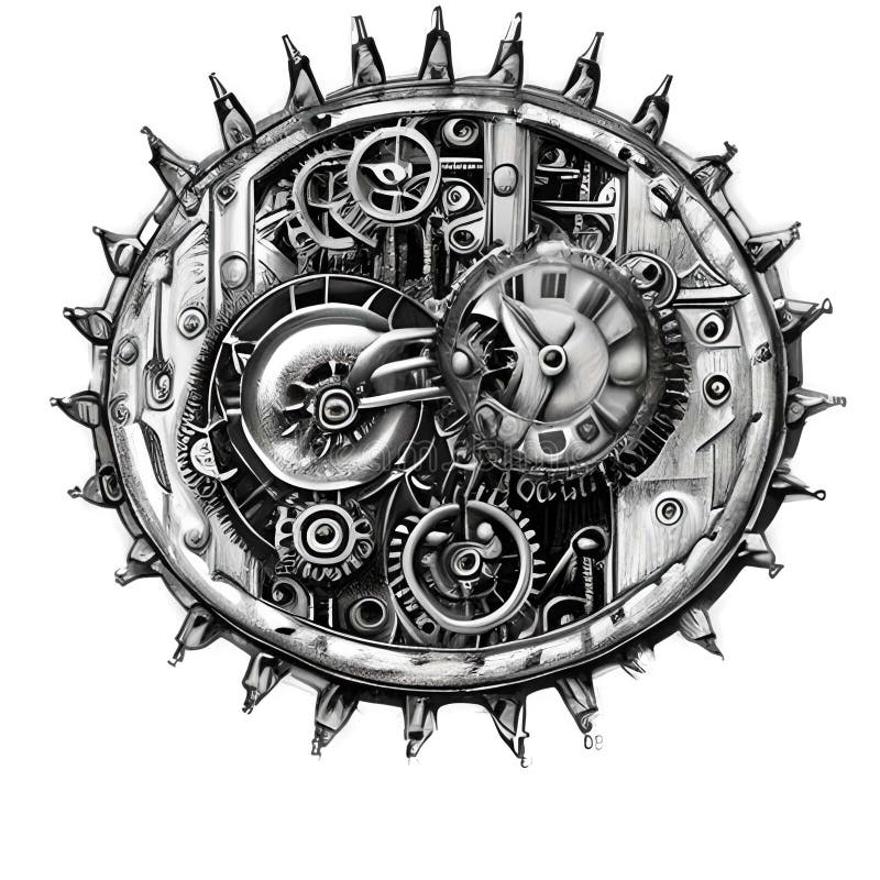 Steampunk Clockwork Universe. Generative AI Stock Photo - Image of pink ...