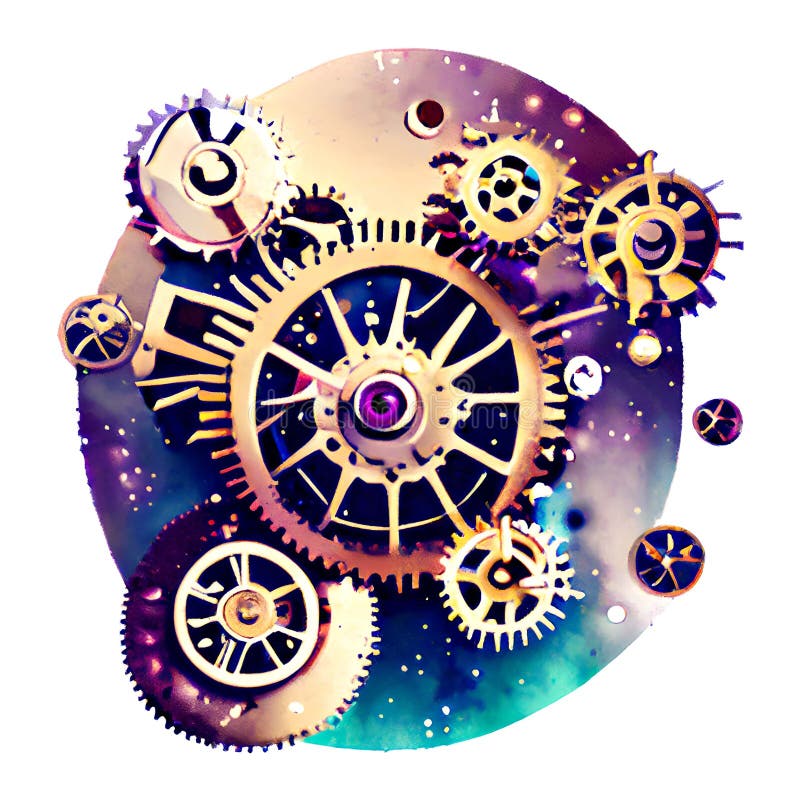 Steampunk Clockwork Universe. Generative AI Stock Image - Image of ...