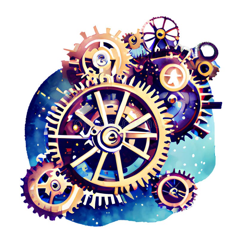 Steampunk Clockwork Universe. Generative AI Stock Photo - Image of ...