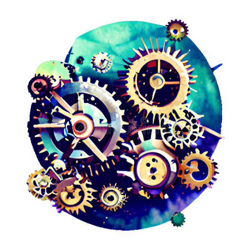 Steampunk Clockwork Universe. Generative AI Stock Image - Image of ...