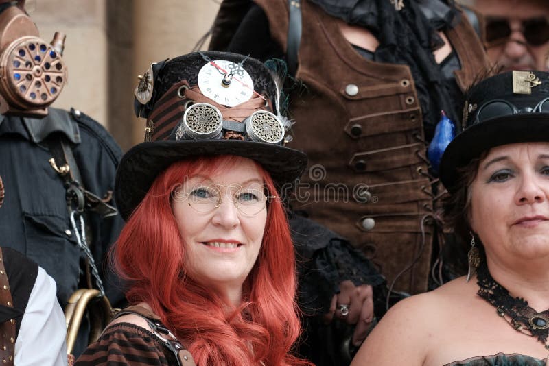 Steampunk Convention One Woman Editorial Stock Image - Image of brass ...