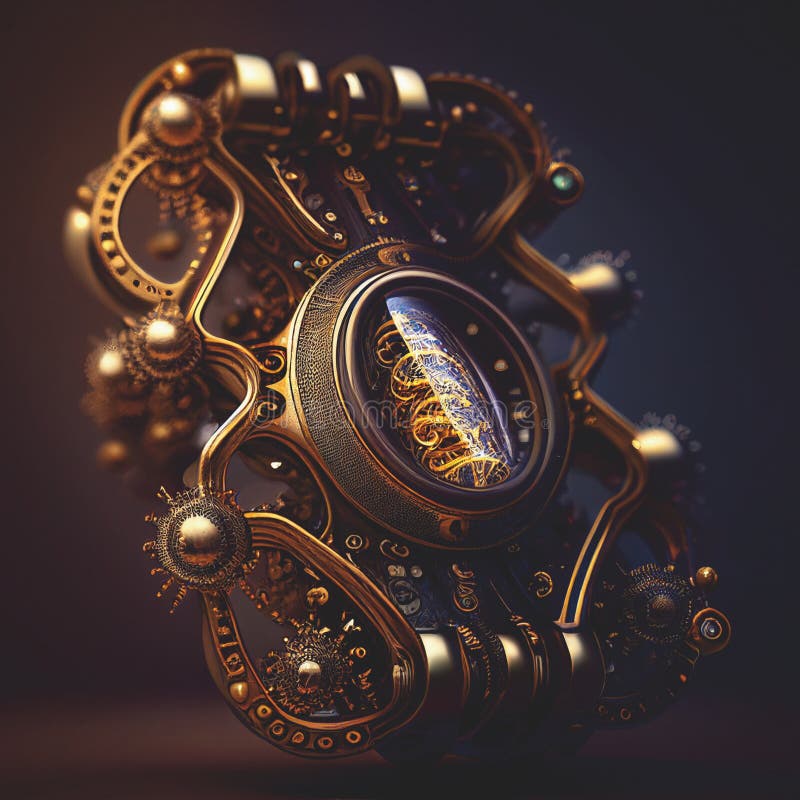 Steampunk DNA Double Helix stock illustration. Illustration of helix ...