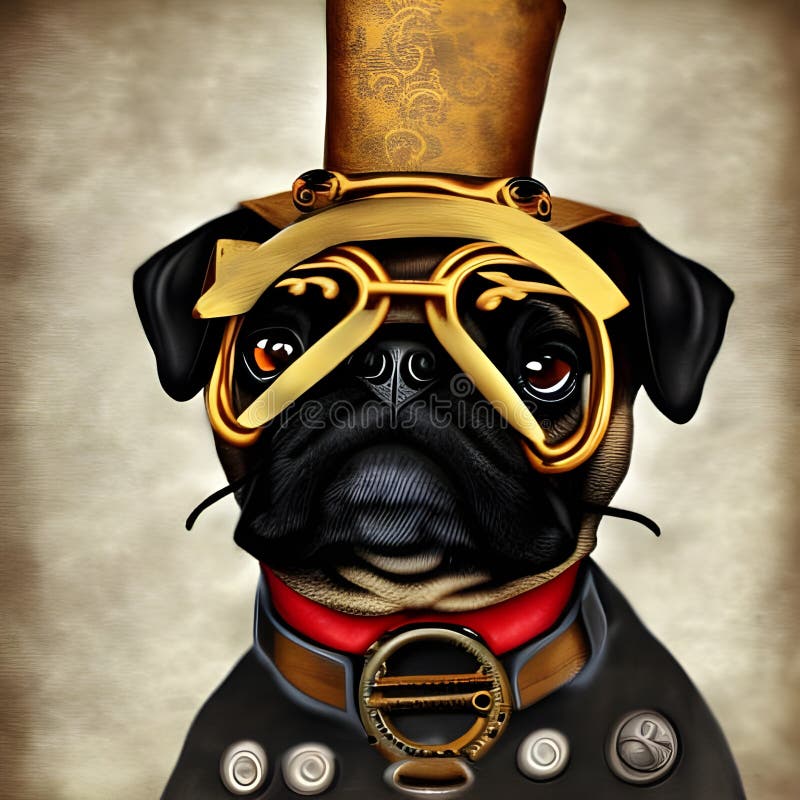 Steampunk dog stock illustration. Illustration of victorian - 274427969