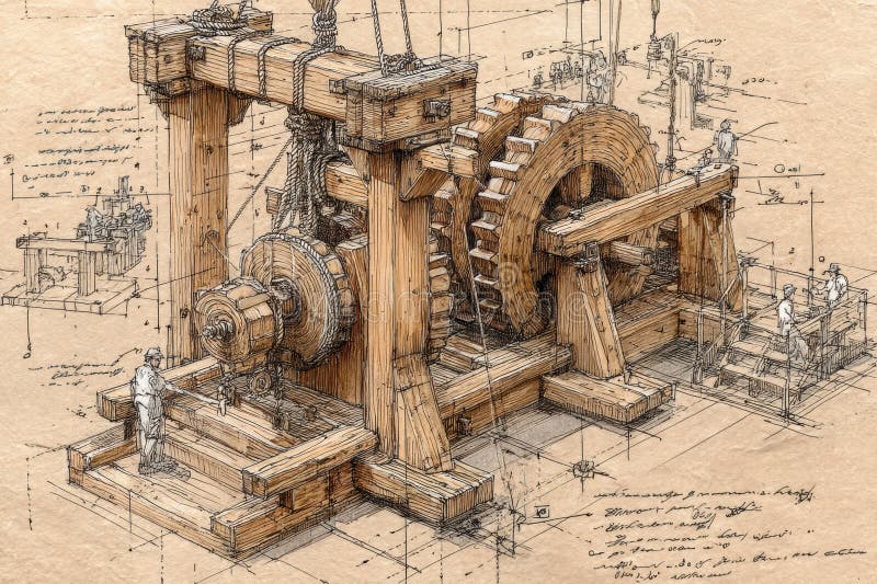 Steampunk Engineering Designs Stock Illustration - Illustration of ...