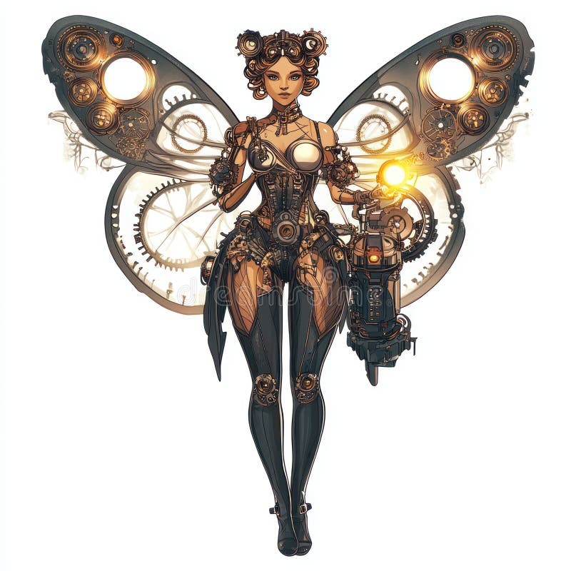 Steampunk Fairy Illustration, a Mechanical Marvel Stock Photo - Image ...