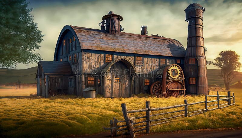 Steampunk Farm Stock Illustrations – 393 Steampunk Farm Stock ...