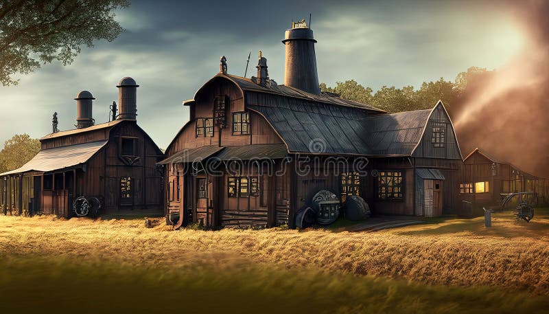 Steampunk Farm Stock Illustrations – 317 Steampunk Farm Stock ...