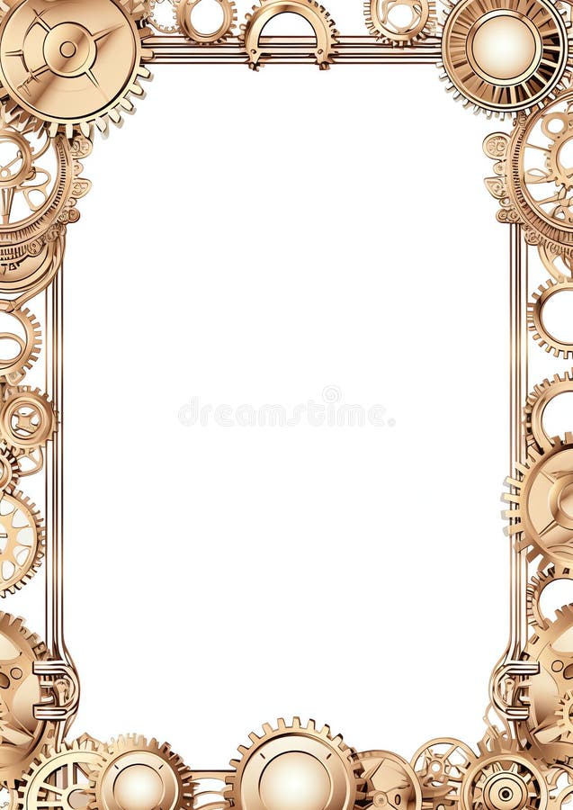 Steampunk Gear Background Small Details Art Futuristic Design ...