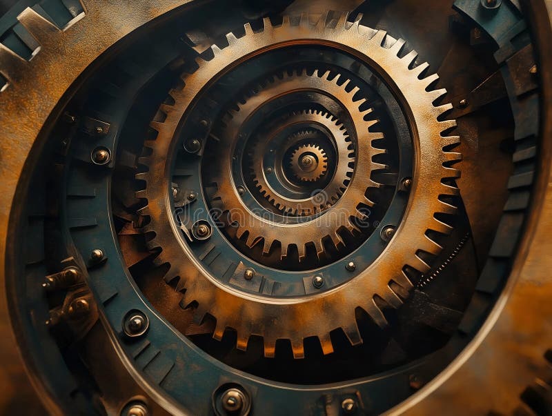 Steampunk Gears, Intricate Details, Metallic Texture, Dark Tones ...