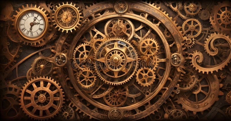 Steampunk Gearwork Array stock image. Image of intricate - 309081879