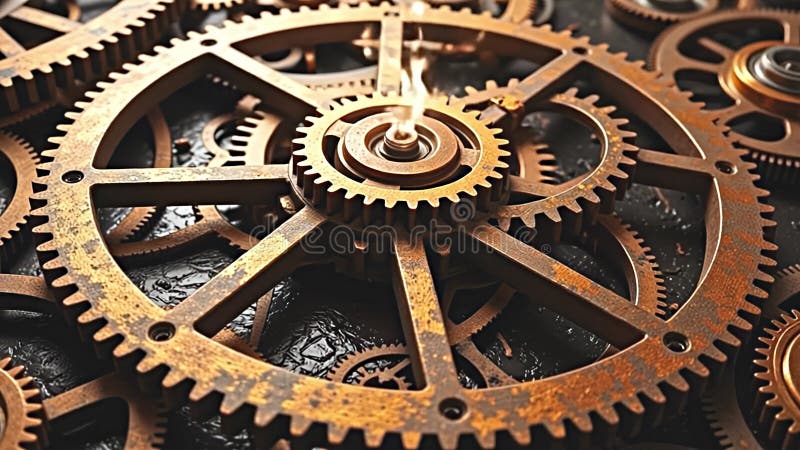 A Steampunk-inspired Clockwork Dimension, Intricate Machinery with ...